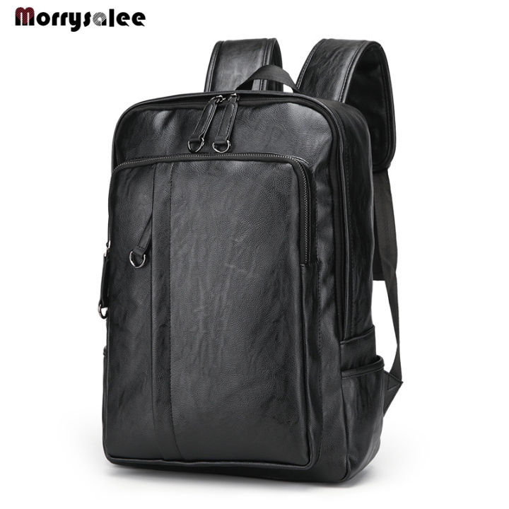 2024 New Leisure Soft General Leather Backpack Men Teenager Male Large ...