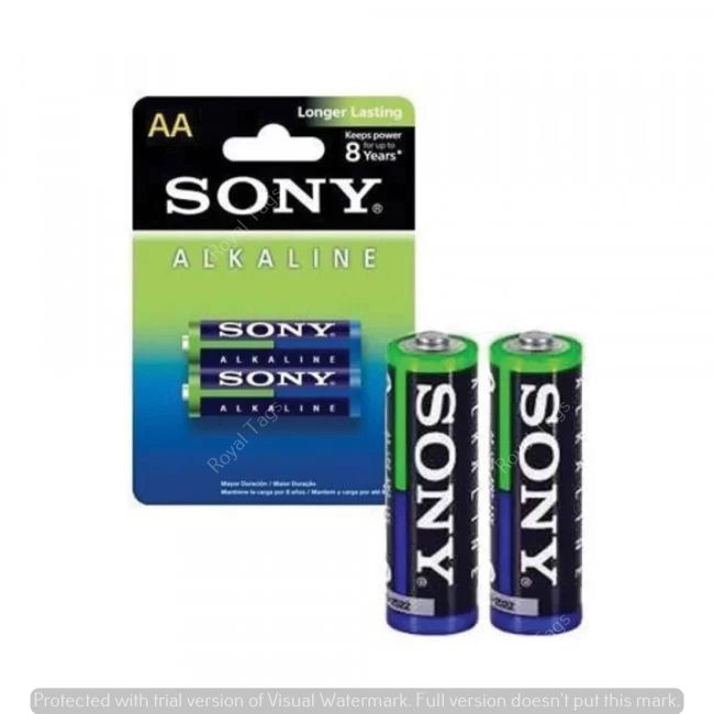 Sony Alkaline Battery AA (LR6) Long Lasting Original Battery - 2 Pcs ...