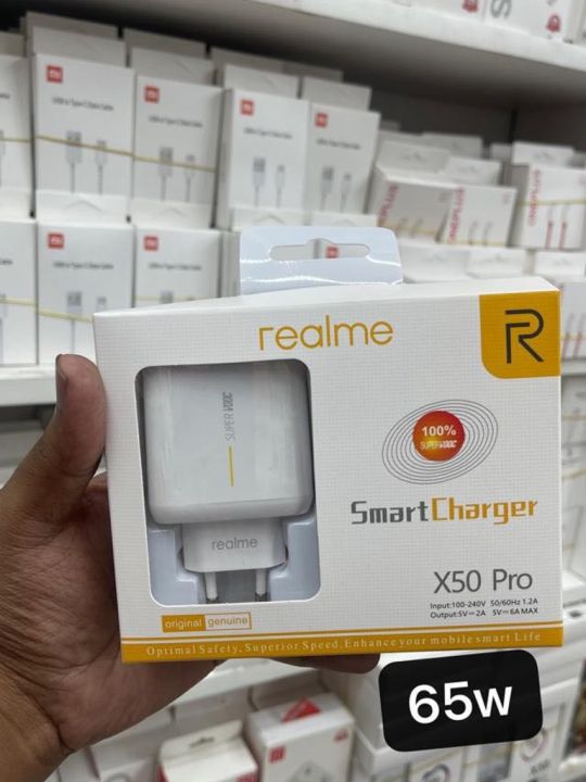 Realme Super Vooc 3A Smart Charger X50 Pro 65W Power Adapter With USB ...