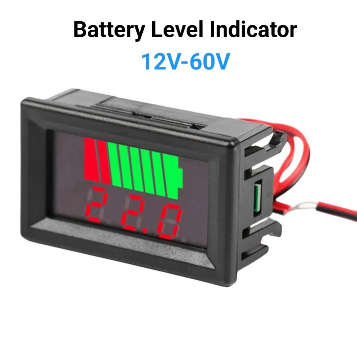Battery Charge Level Indicator 12V 24V 36V 48V 60V Lithium Battery ...