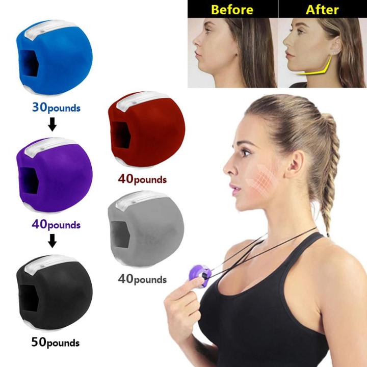 Jaw Exerciser Facial Pressure Ball Silicone Jaw Muscle Tough Guy Facial ...