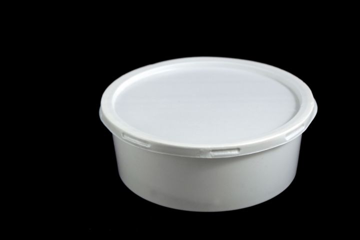 One Time Disposable Plastic Food Bati Large White Plastic 1000 gm - 100 ...