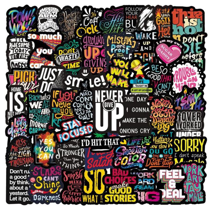 10/20/50pcs Motivational Phrase Stickers Encouragement Inspirational ...
