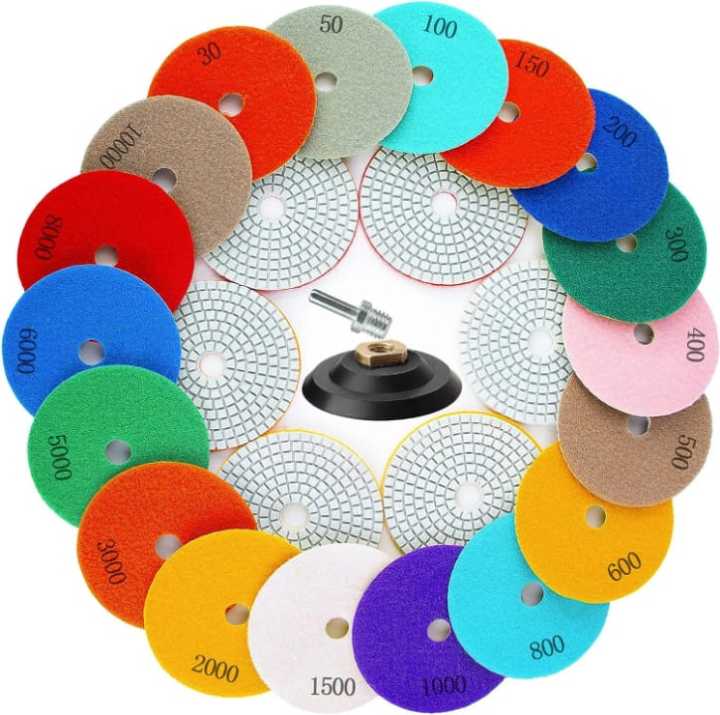100MM Resin Bond Diamond Wet Polishing Pads Flexible Grinding disc ...