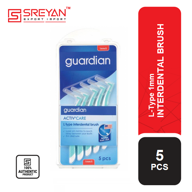 Guardian Interdental Brush L-Type 1mm - 5pcs | Daraz.com.bd