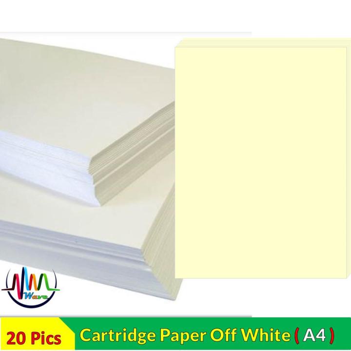Cartridge Paper Off White (A4) - 20 Pcs | Daraz.com.bd