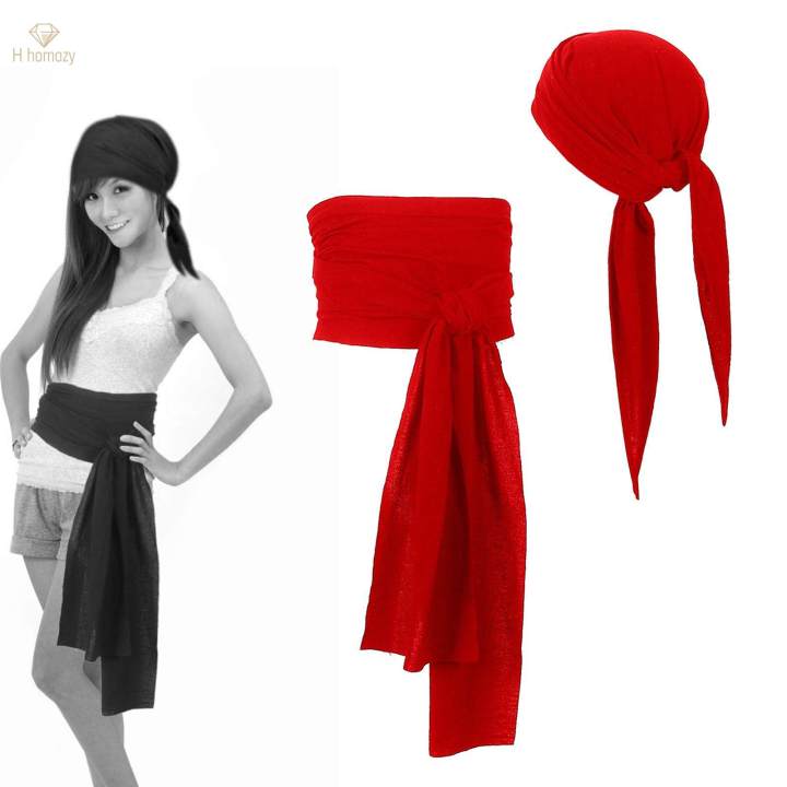 Pirate Head Scarf Hat Waist Belt Masquerade Party Favors Pirate Bandana ...