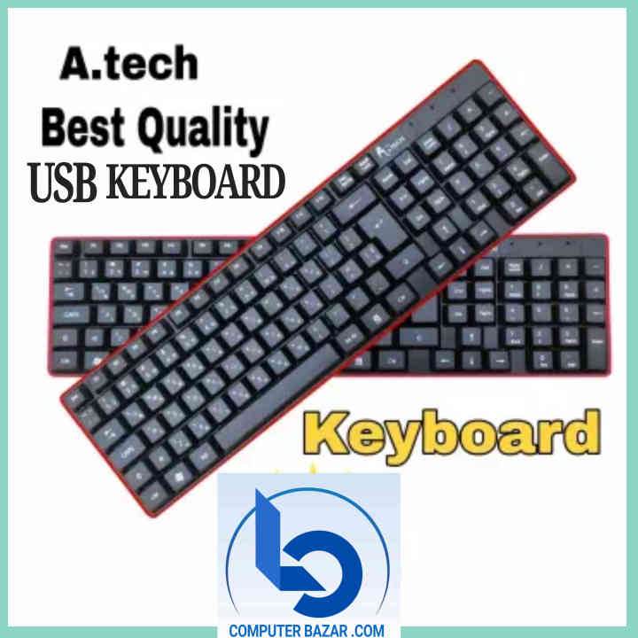 Usb Computer Desktop Keyboard With Bangla Alphabets - Sleek And ...