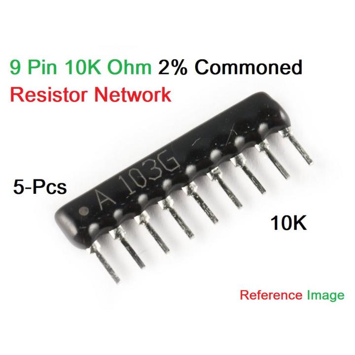 3Pcs- Resistor A09-103 Network 9 Pin 10K Commoned Resistor 10K Ohm ...
