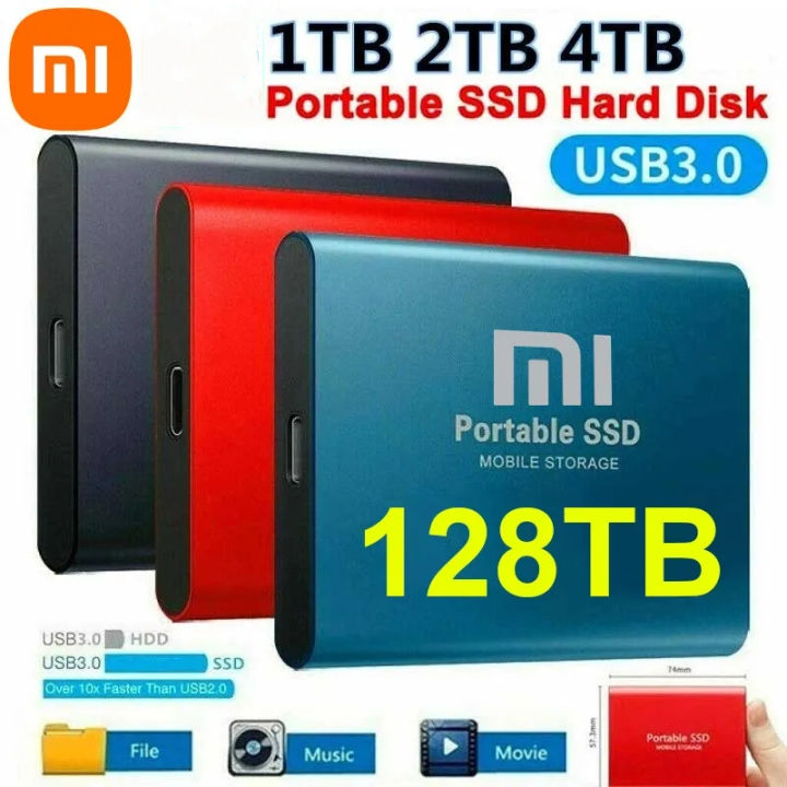Xiaomi Portable 128TB 64TB SSD External Moblie Hard Drive High Speed ...