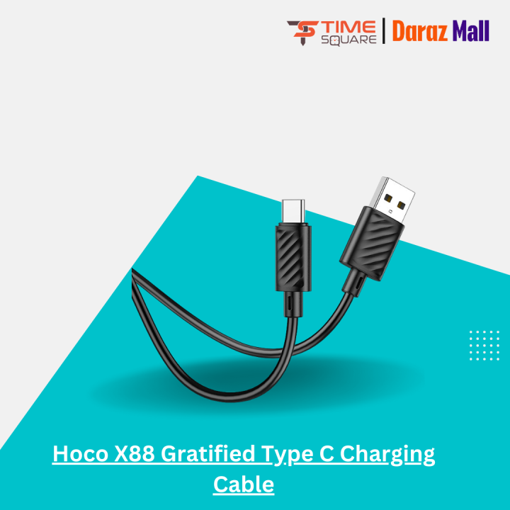Hoco X88 Gratified Type C Fast Charging Cable | Daraz.com.bd