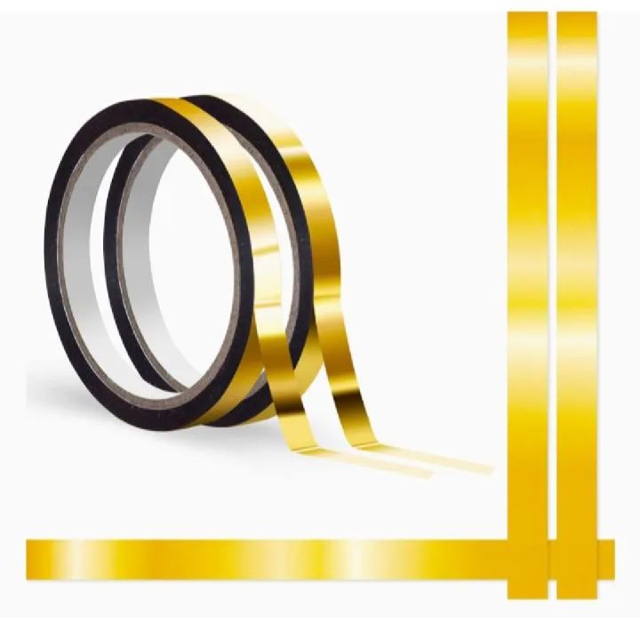 2 Roll Gold mirror Tape half inchi Self-Adhesive Metallized Polyester ...