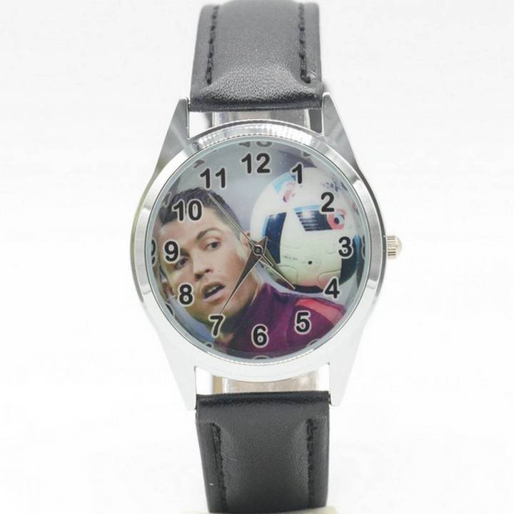 Cristiano Ronaldo Children Leather Strap Cartoon Watch Quartz Kids ...
