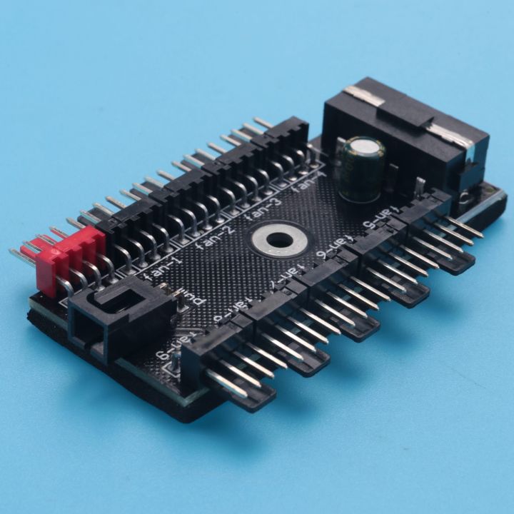 10 Port PC Chassis Fan Hub CPU Cooling HUB 12V 4 Pin Fan PWM Hub ...