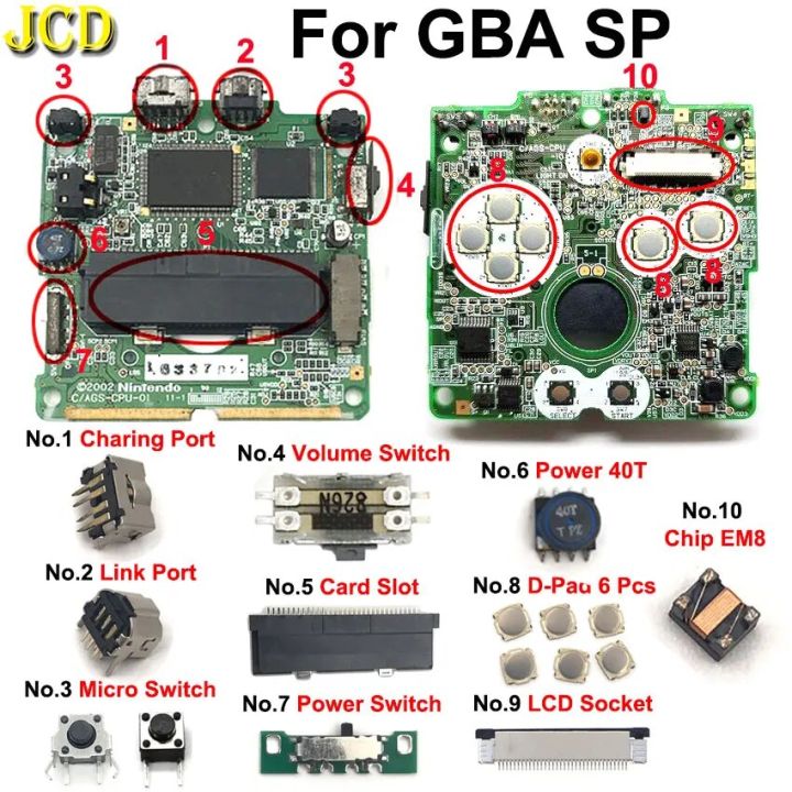 JCD Motherboard Micro Power Volume Switch D-Pad Button Speaker Card ...