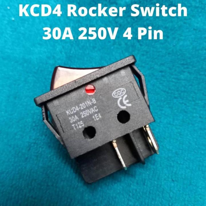 Better Quality KCD4-201N-B Rocker Switch 30A 250V 4 Pin Black Color ...