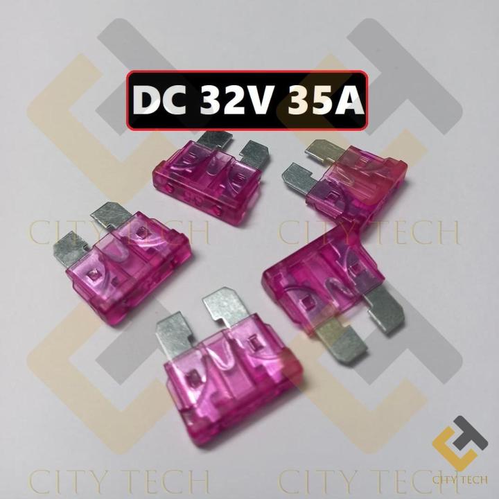 5Pcs-Fast Blow Type DC 32V 35A ATO ATS ATC Blade Fuses Size 19x19x5mm ...