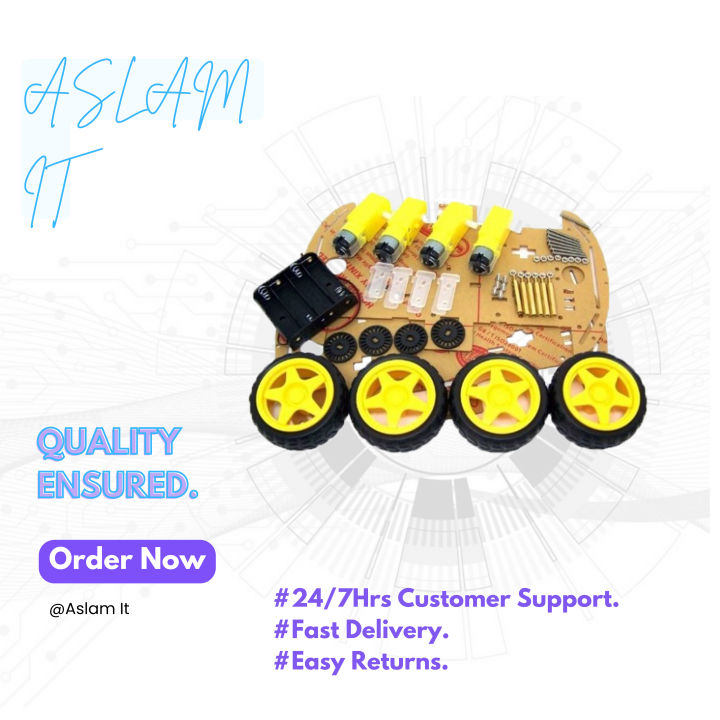 4WD Smart Robot Car Chassis Kits | Daraz.com.bd