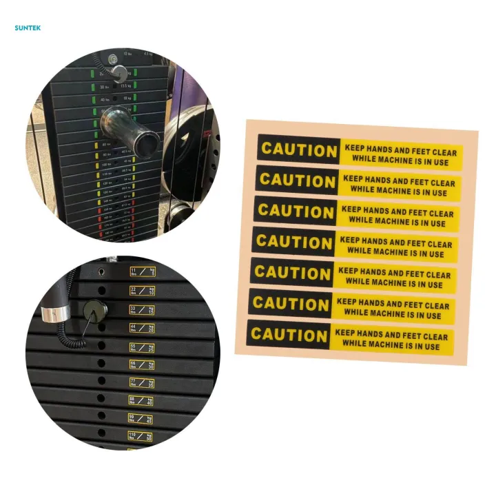 Fitness Equipment Caution Stickers Decals Warning Stickers for Indoor ...