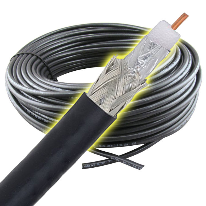 80 Feet RG6 Coaxial Cable Dish TV CCTV Networking Coaxial Cable | Daraz ...