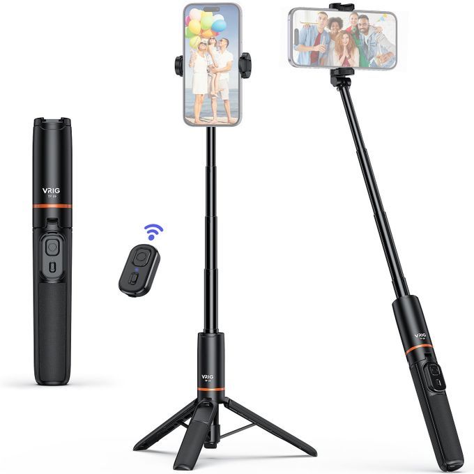 VRIG TP-19 Extendable Selfie Stick Tripod for Phone Maximum Length 59 ...