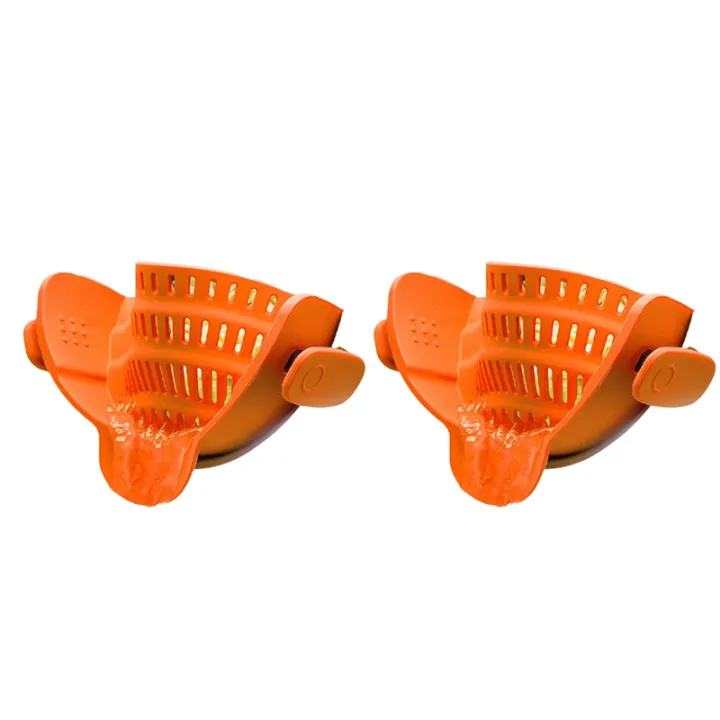 2 PCS Pan Drain Rack Pasta Filter Bowl Funnel Rice Pasta Vegetable ...