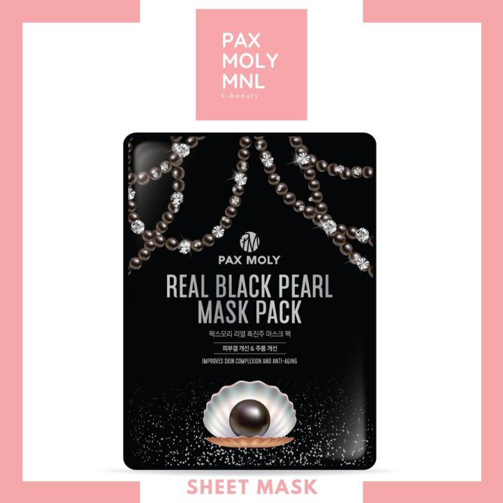 Pax Moly Real Black Pearl Mask Pack 25ml [Korean Face Sheet Mask ...