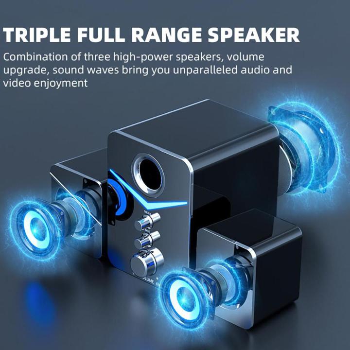 Computer Speakers Wired Bluetooth-Compatible 5.0 Desktop Combination ...