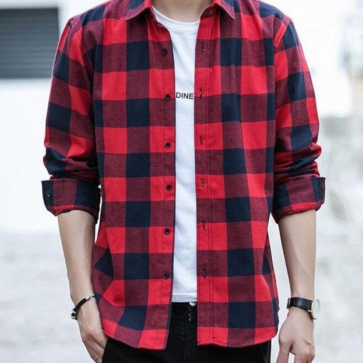 Black & Red Small Check Shirt For Men - Shirt For Men | Daraz.com.bd