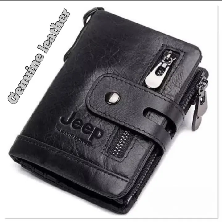 Jeep Black Leather wallet For Men | Daraz.com.bd
