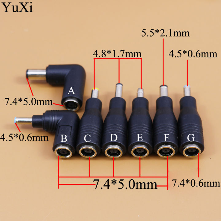 Dc 7.4x5.0mm 7.4*0.6 Female To 7.4 5.0mm 4.5*0.6 4.8*1.7mm 5.5*2.1/5.5 2.1mm Male Jack For / Lap ...
