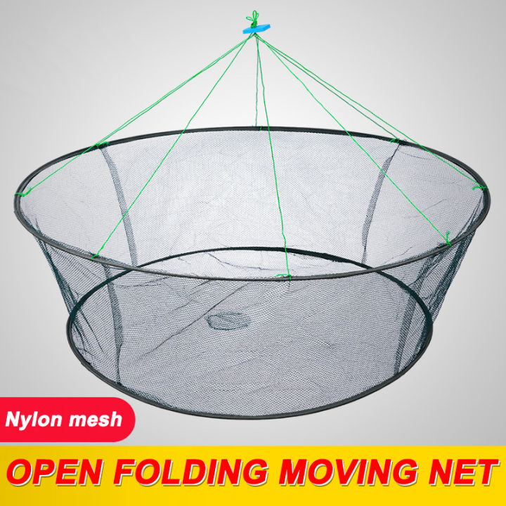 【Clearance Markdowns】 80CM Loose Mouth Folding Drop Fishing Net Shrimp ...