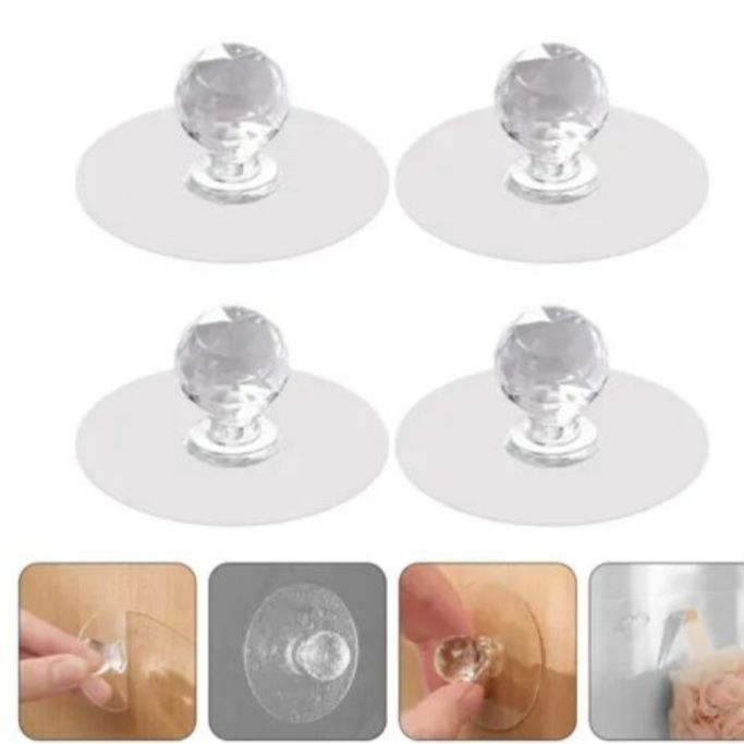 Adhesive Knob Small Crystal Knobs Door Helper | Daraz.com.bd