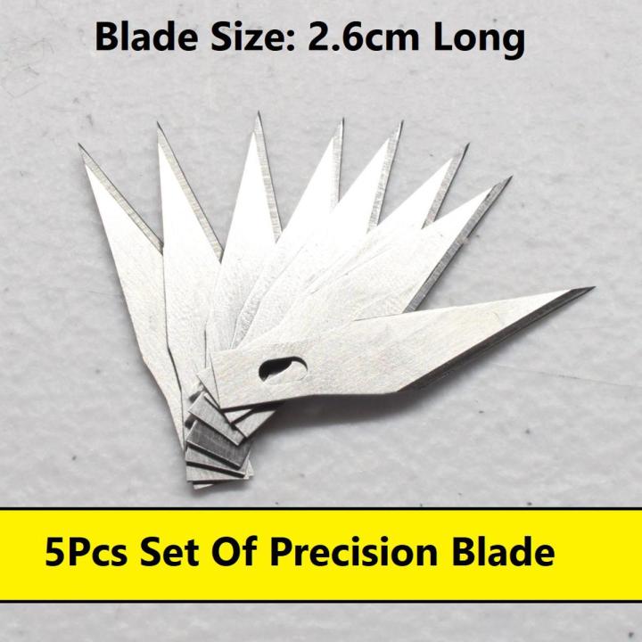 5Pcs Set Of Precision Blade 5Pcs Precision Cutter Blade With Safety Cap ...