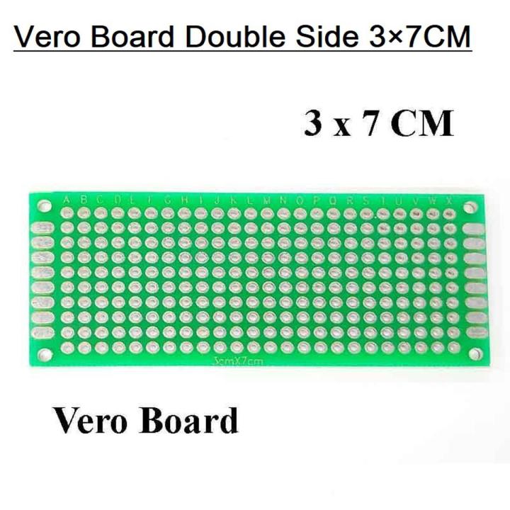 3x7cm Dot Veroboard DOUBLE Side Dotted 3x7cm Glass Fiber Stripboard PCB ...