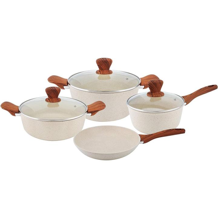 JIO Orgilal 7 Piece Granite Coating Cookware Set | Daraz.com.bd