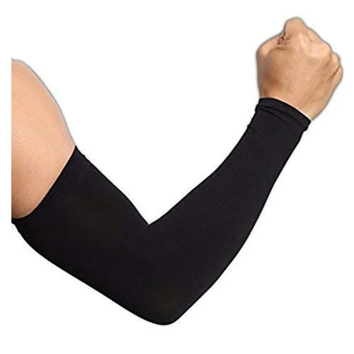 Hand Arm Sleeve for bike Riding. Hand Cover For Man full black | Daraz ...