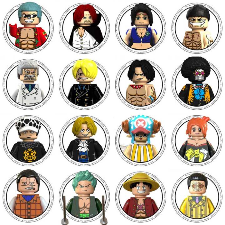 One Piece Figures Buliding Blocks Bricks Luffy Zoro Mini Anime Action ...
