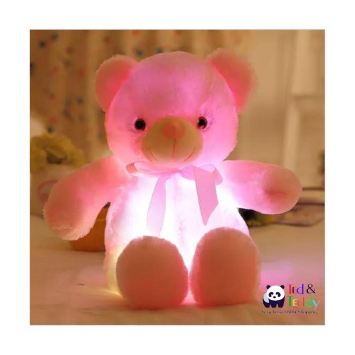 Hot Led Light Up Teddy Bear Stuffed Animals Plush Toy Colorful Glowing ...