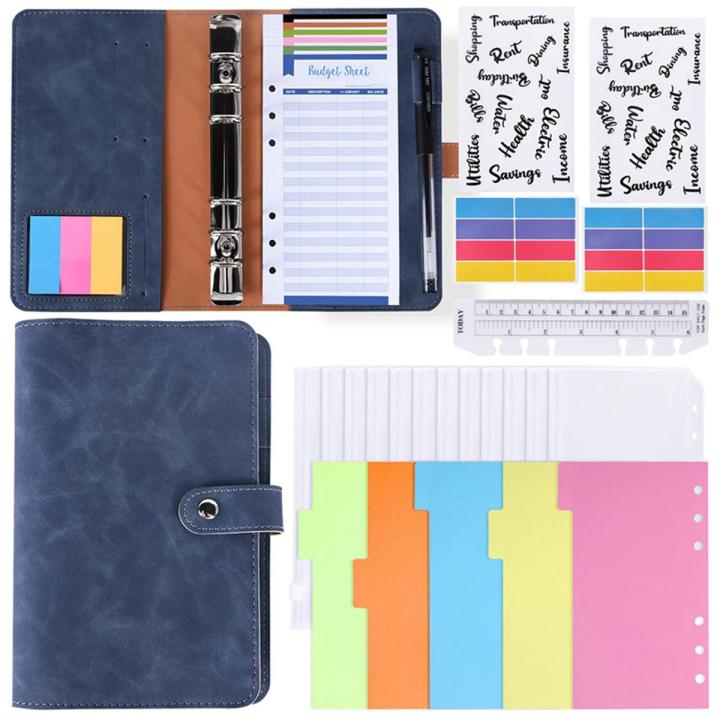 Ring Binder, A6 Binder Budget Notebook,with Clear Binder Covers A ...
