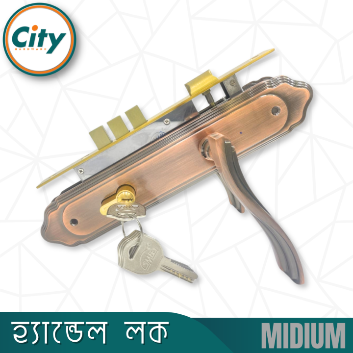 High Security Standard Size Handle Lock For Main Door Lock | Daraz.com.bd