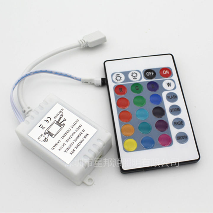 24 Key Controller 12V6A Infrared IR Wireless Remote Control RGB Light ...