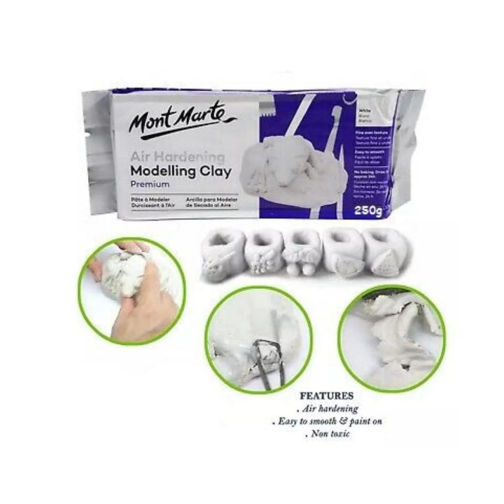 Mont Marte Air Hardening Modelling Clay Premium - White 250gm, 500gm ...