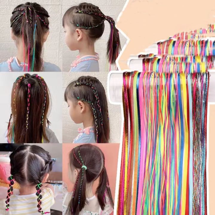 Korean Braided Hair Headband Dirty Braids ribbon hair tie for kids ...