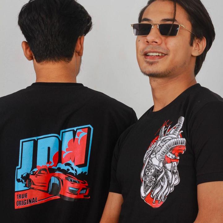 JDM Racing Heart Black Fashionable Tee shirt | Daraz.com.bd