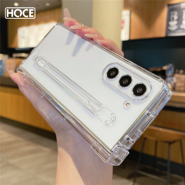 HOCE Hinged Clear Shockproof Phone Cases For Samsung Galaxy Z Fold 5 5G ...