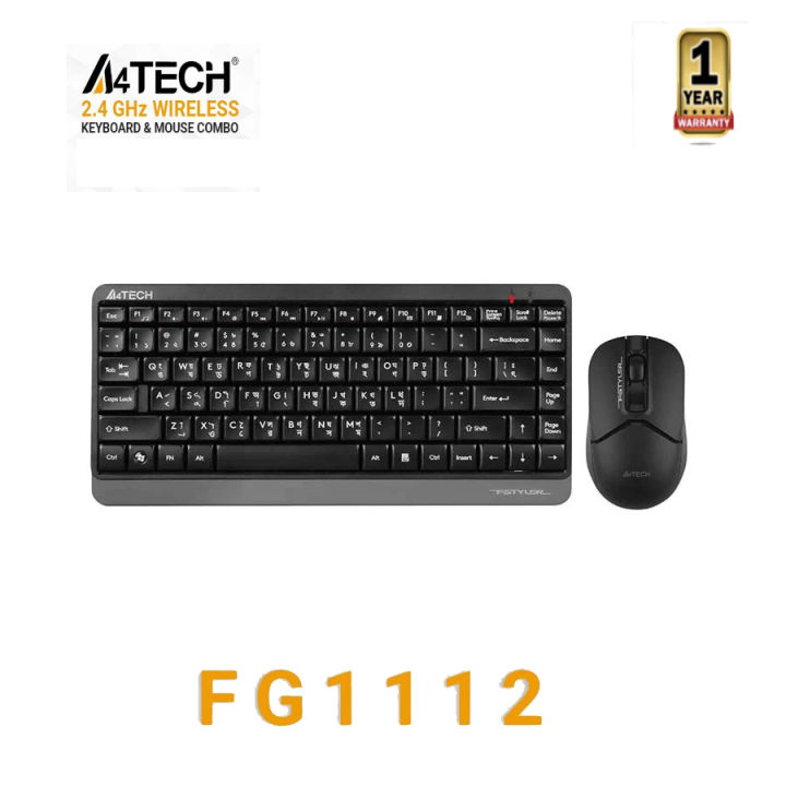 A4tech Fg1112 Wireless Keyboard Mouse Combo Bd