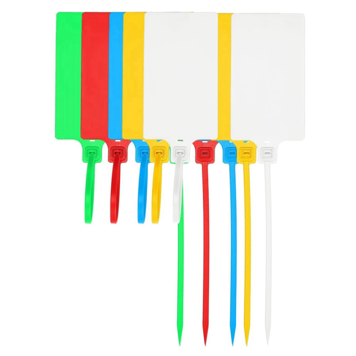 100 Pcs Colors Mixed Plastic Seals Shipping Tags Waterproof Label Ties ...