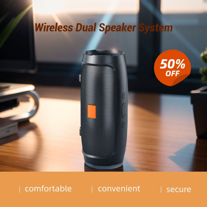 Bluetooth Speaker Dual Speaker Stereo Outdoor Tfusb Playback Voice ...