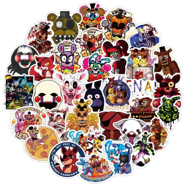 【Lejia】50pcs/set FNAF Stickers Five Nights At Freddy Sticker For ...